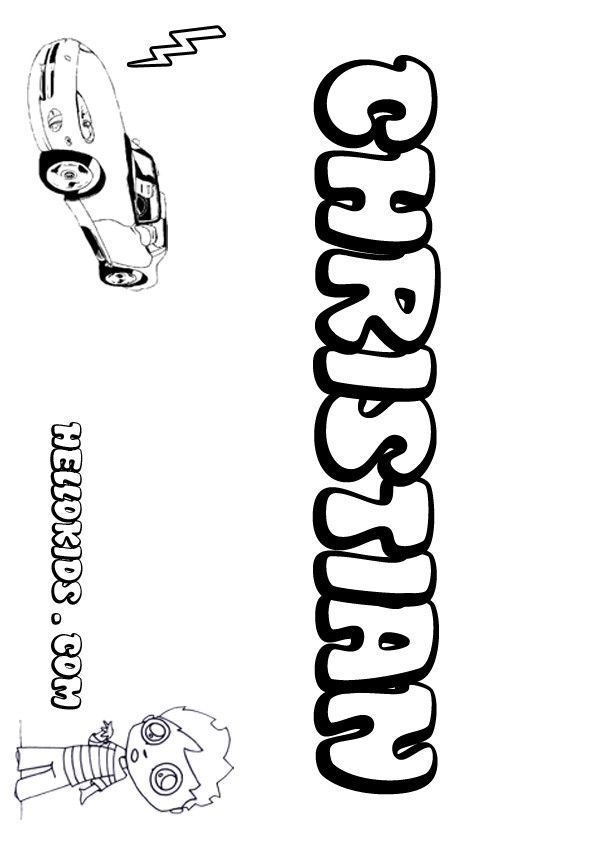 The Name Christian In Bubble Letters Coloring Pages Coloring Pages