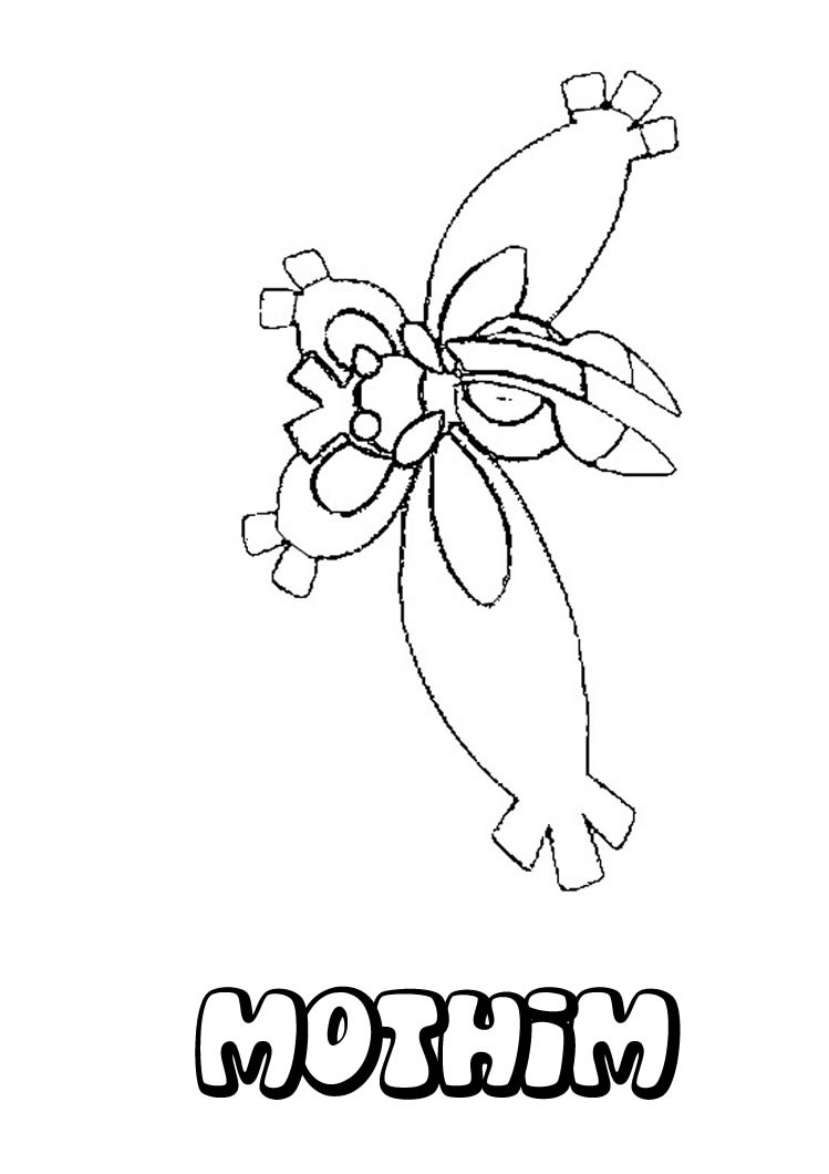 Desenhos Para Colorir De Desenho Do Pokémon Mothim Para Colorir